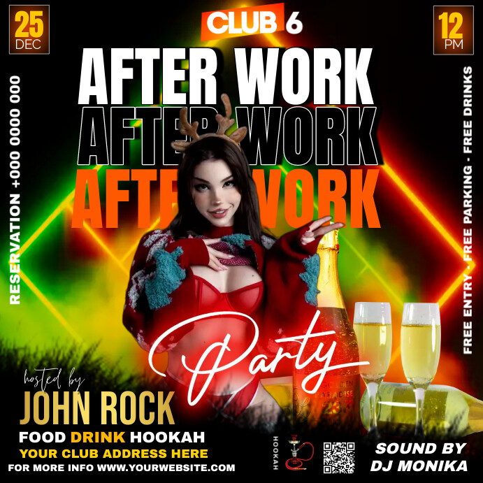 Copy of after work night party posters | PosterMyWall