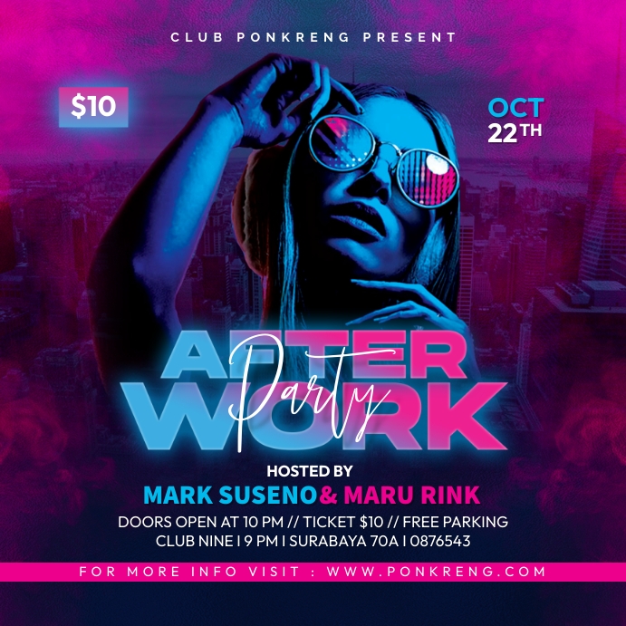 After Work Party Ads Template | PosterMyWall