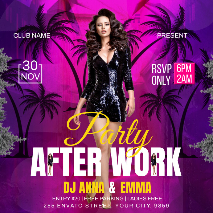 After Work Party Ads Template | PosterMyWall