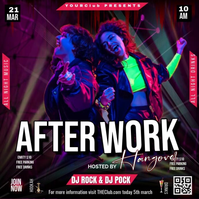 AFTER WORK PARTY Template | PosterMyWall