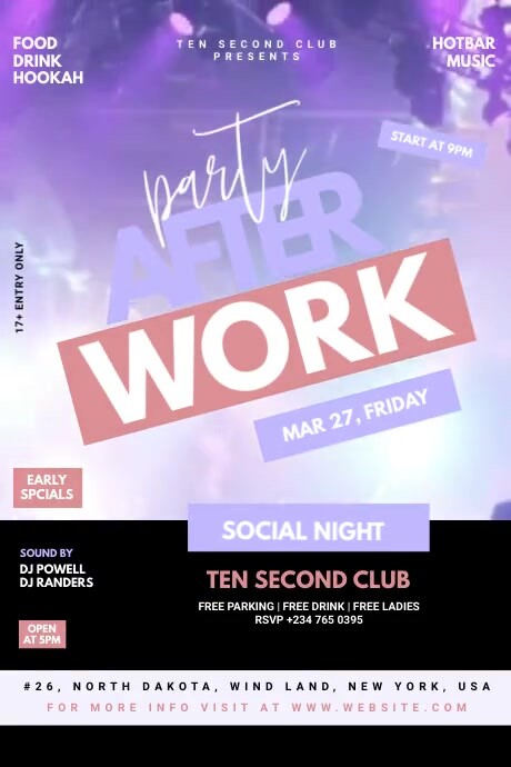 After Work Party Template | PosterMyWall