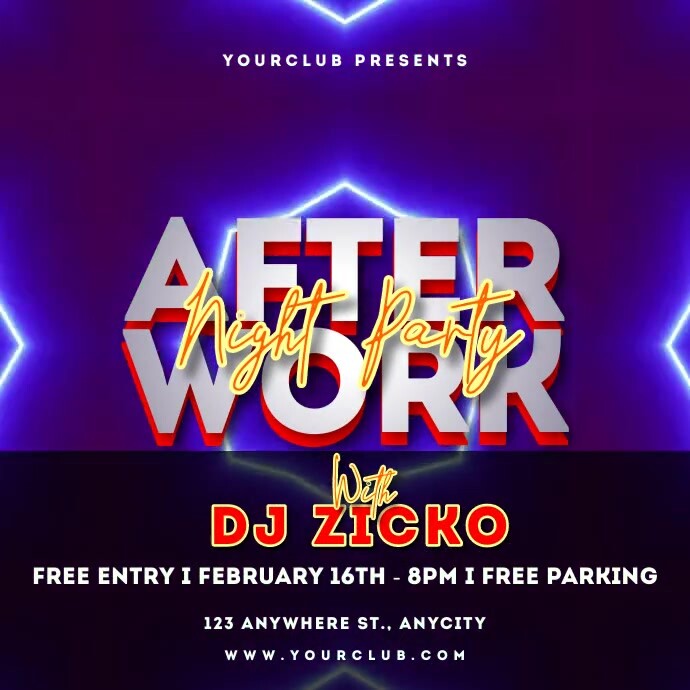 After Work Party Template | PosterMyWall