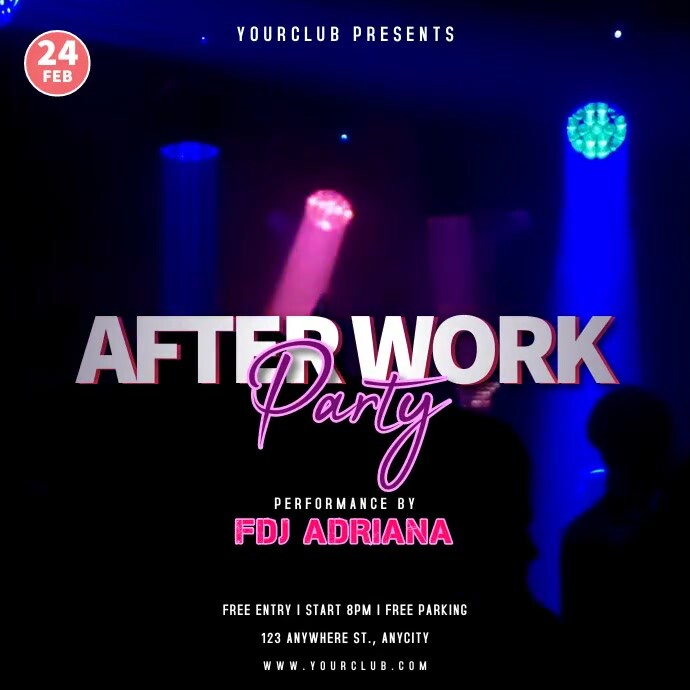 After Work Party Template | PosterMyWall