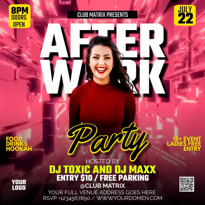 AFTER WORK PARTY Template | PosterMyWall