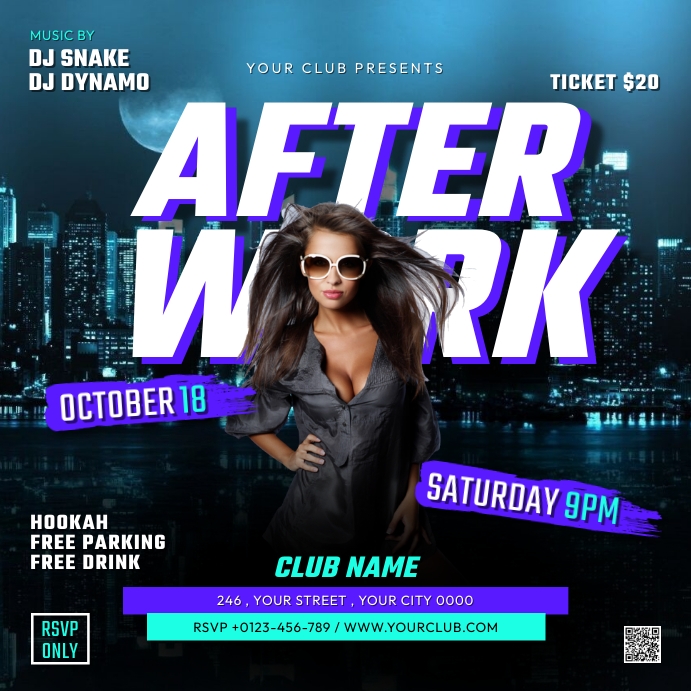 After Work Party Template | PosterMyWall