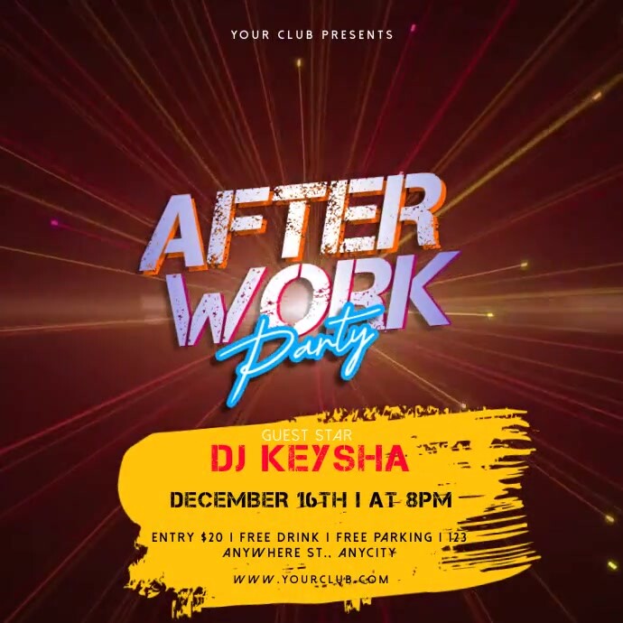 After Work Party Template | PosterMyWall