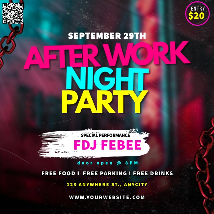 After Work Party Template | PosterMyWall