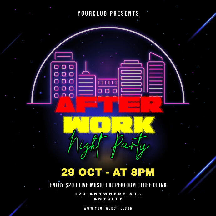 After Work Party Template | PosterMyWall