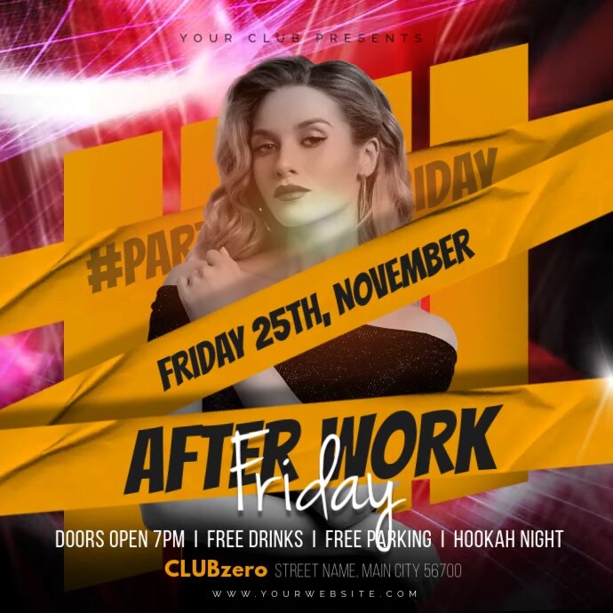 AFTER WORK PARTY Template | PosterMyWall