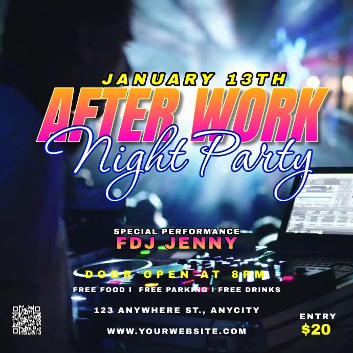 After Work Party Template | PosterMyWall