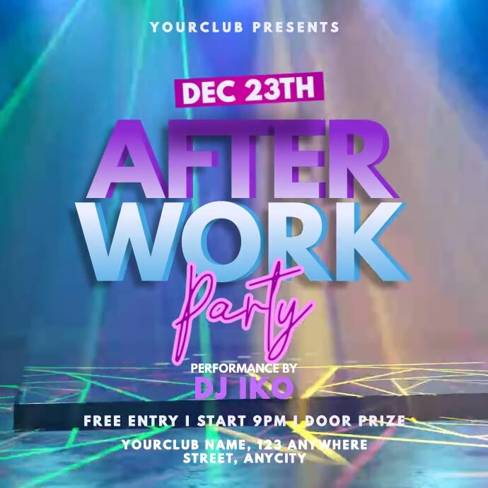 After Work Party Template | PosterMyWall