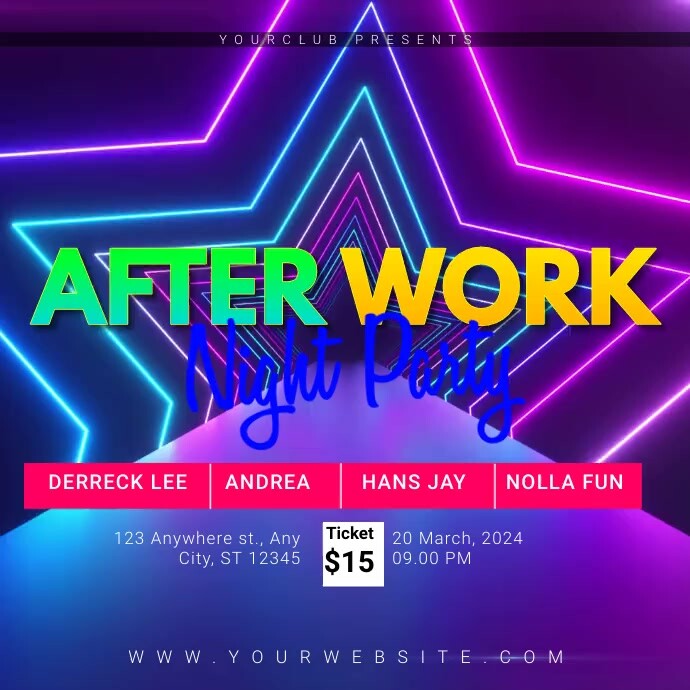 After Work Party Template | PosterMyWall