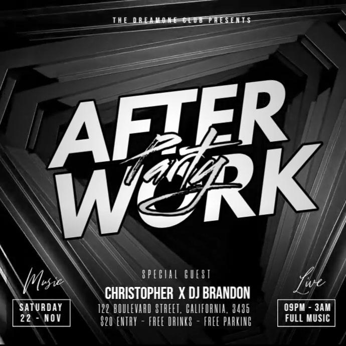 After Work Party Template | PosterMyWall