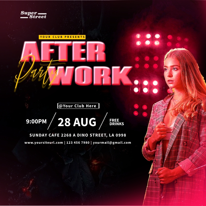 After Work Party Template | PosterMyWall