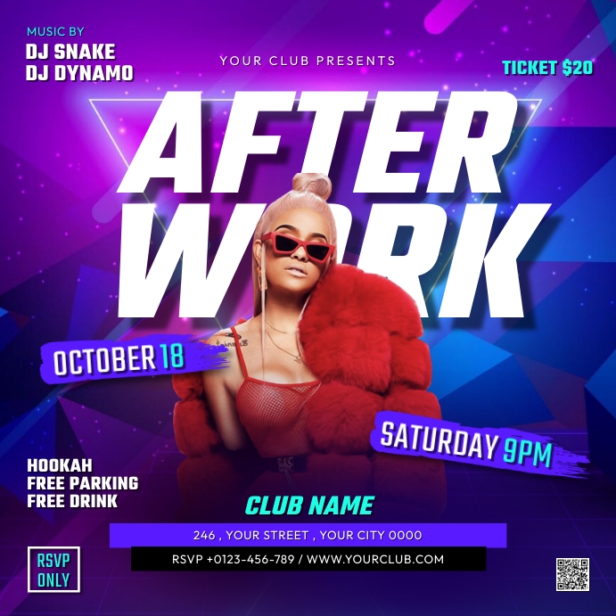 After Work Party Template | PosterMyWall