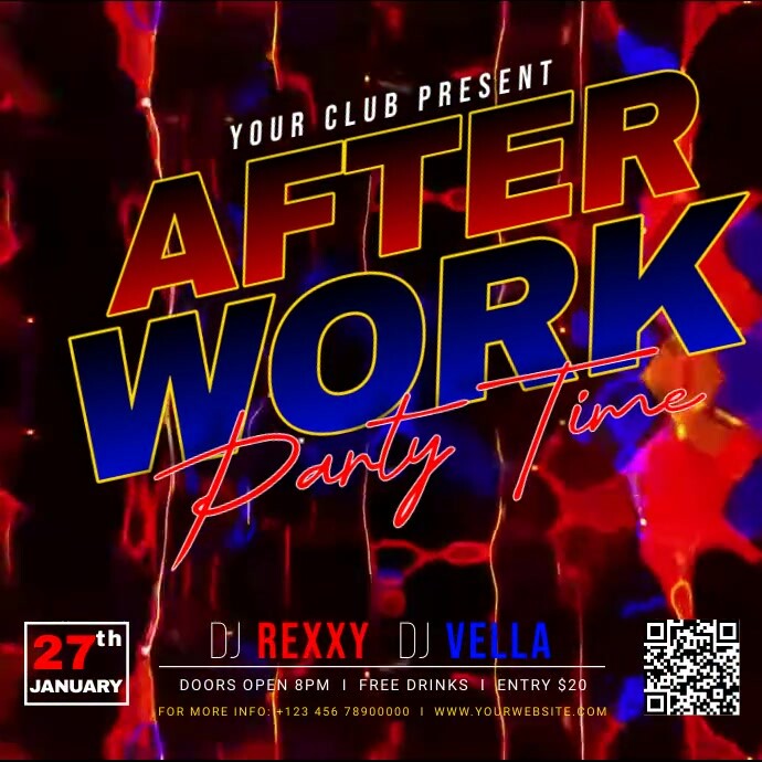 After Work Party Template | PosterMyWall