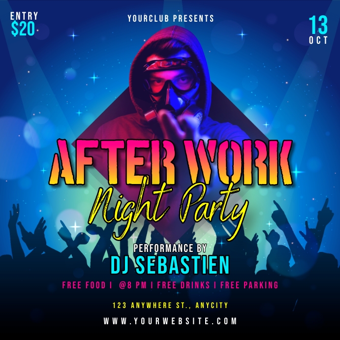 After Work Party Template | PosterMyWall