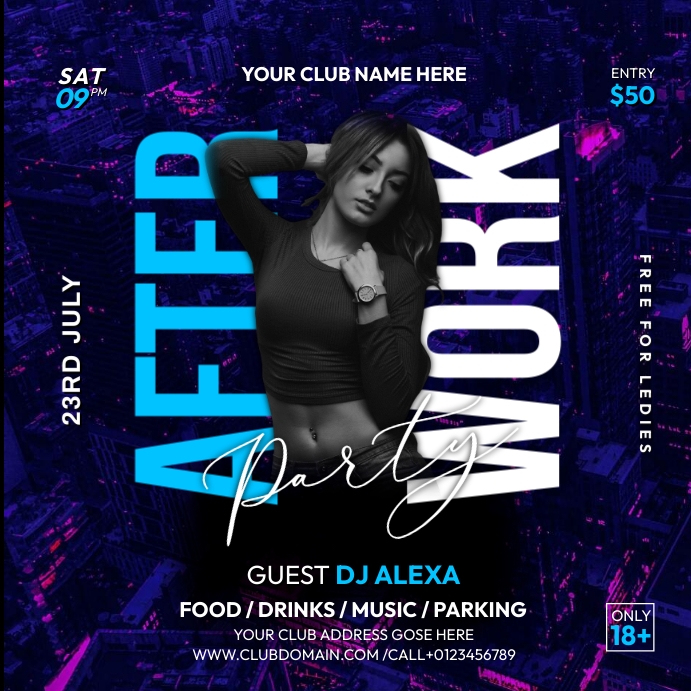 After Work Party Template | PosterMyWall