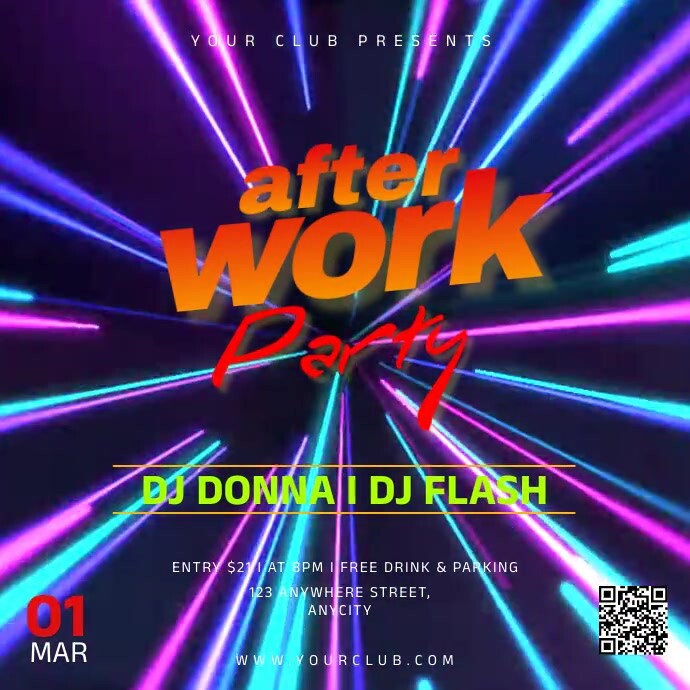 After Work Party Template | PosterMyWall