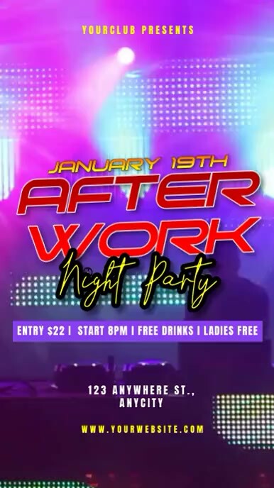 After Work Party Template | PosterMyWall