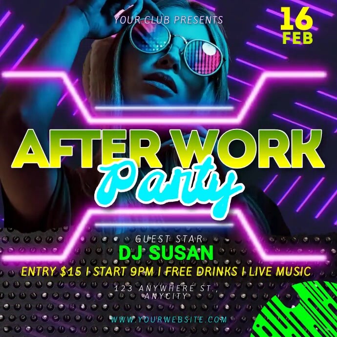 After Work Party Template | PosterMyWall