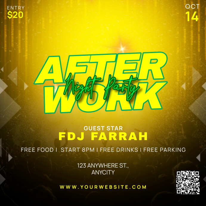 After Work Party Template | PosterMyWall