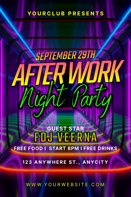 After Work Party Template | PosterMyWall