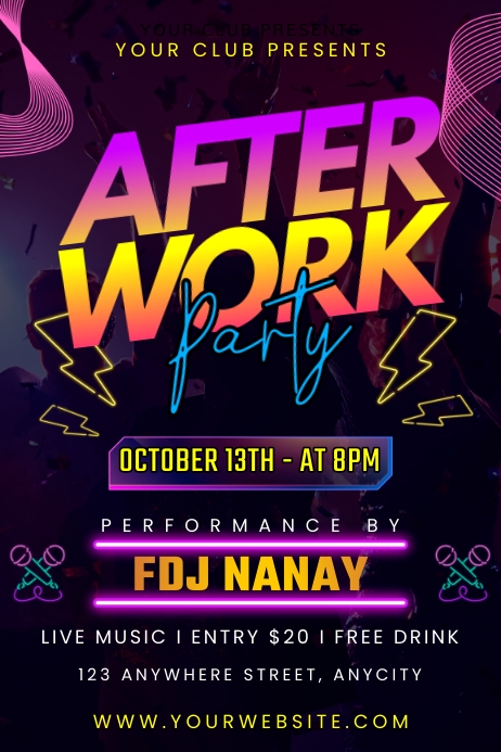 After Work Party Template | PosterMyWall