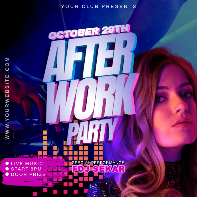 After Work Party Template | PosterMyWall