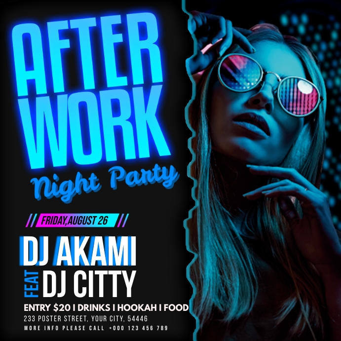 After work party flyer Template | PosterMyWall