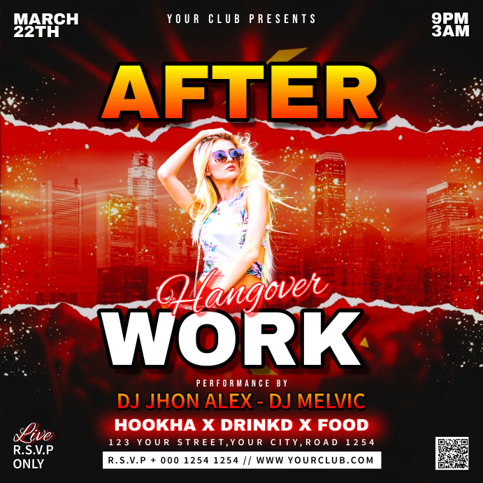 After work party flyer design Template | PosterMyWall