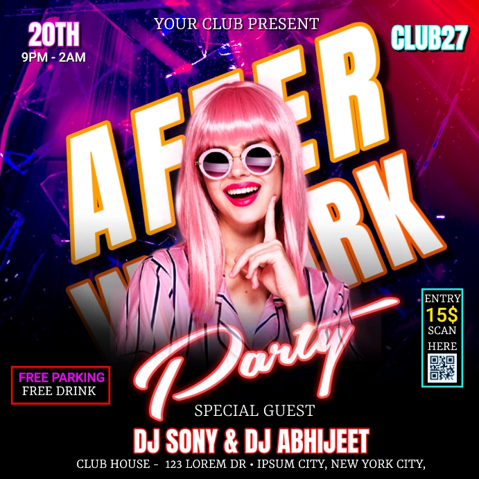 after work party flyer Template | PosterMyWall