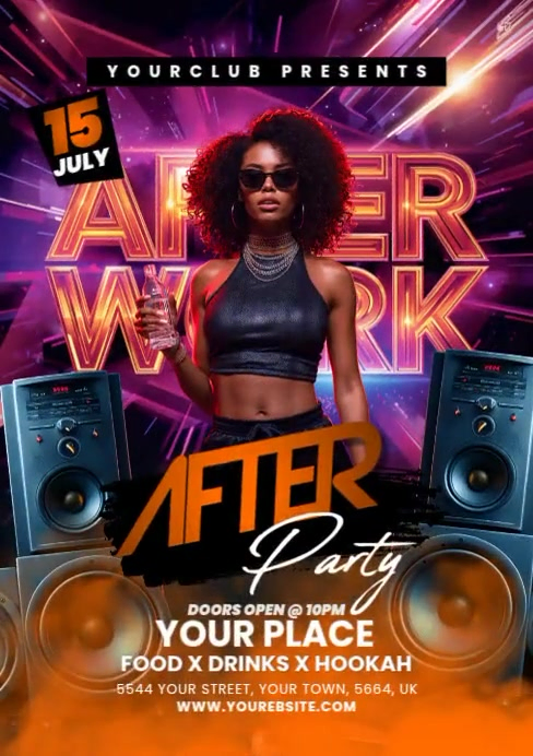 After work party flyer Template | PosterMyWall