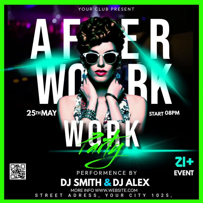 After Work Party flyer Template | PosterMyWall