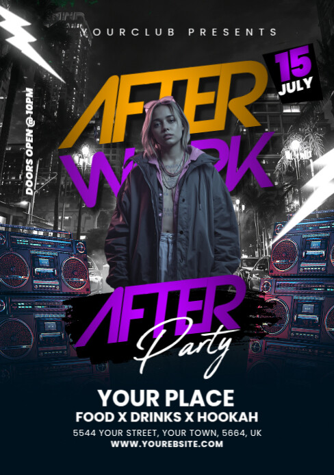 After work party flyer Template | PosterMyWall