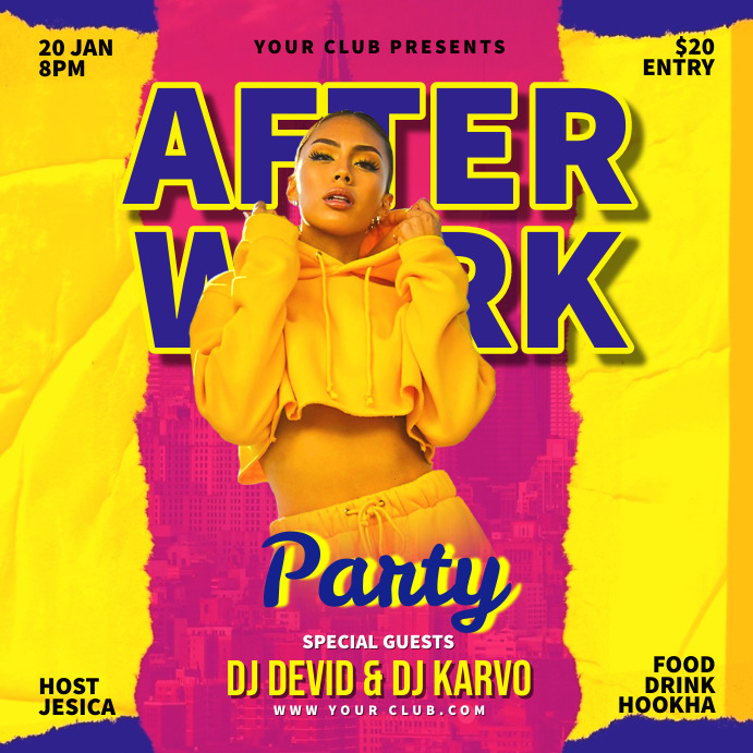 After work party flyer design Template | PosterMyWall