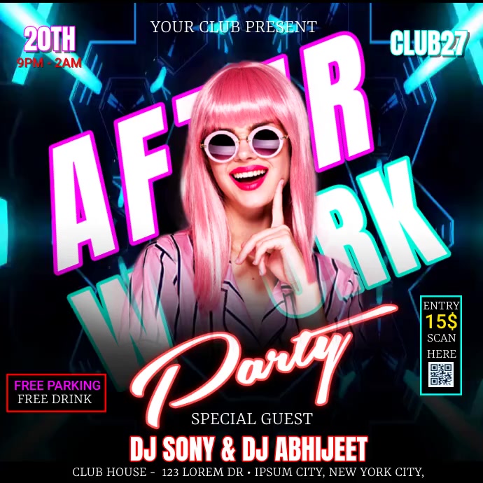after work party flyer Template | PosterMyWall
