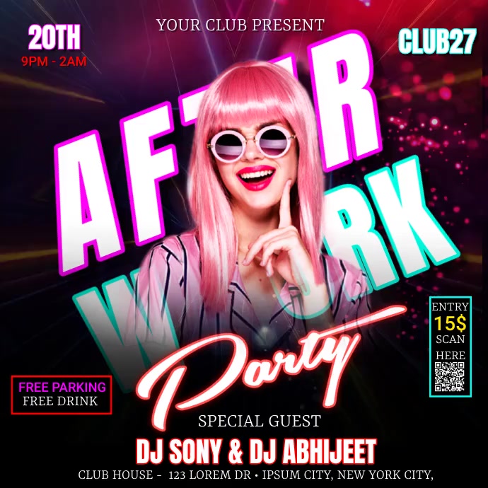 after work party flyer Template | PosterMyWall