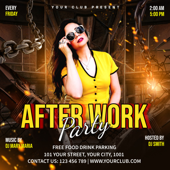 After Work Party Flyer Template | PosterMyWall
