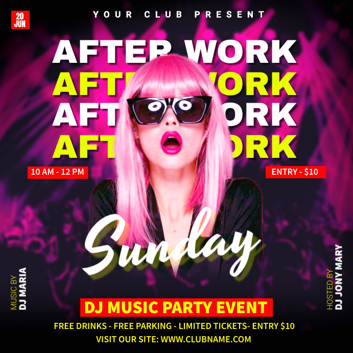After Work Party Flyer Template | PosterMyWall