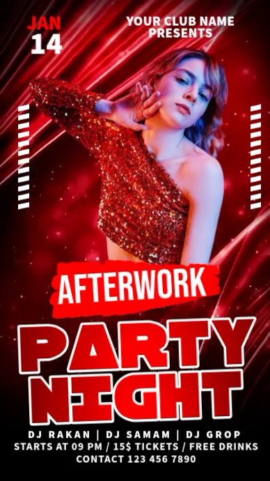 After Work Party Night Ads Template | PosterMyWall