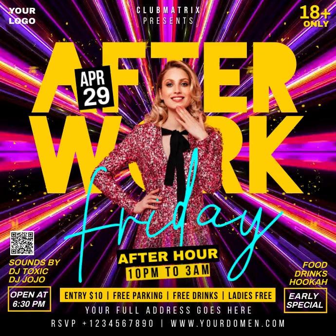 Plantilla de Después Del Folleto de La Noche de Fiesta Del Trabajo ...