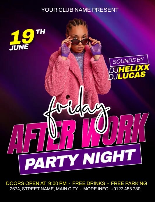 After Work Party Night Template | PosterMyWall