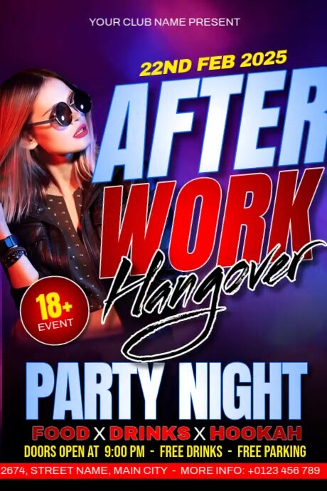 Plantilla de After Work Party Night | PosterMyWall