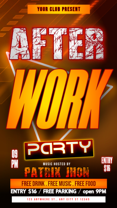 After work party poster Template | PosterMyWall