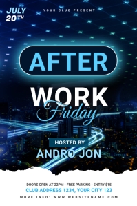 After Work Party Flyer Design template | PosterMyWall