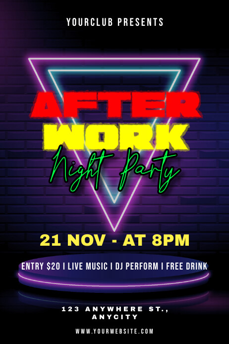 Modèle After Work Party Poster | PosterMyWall