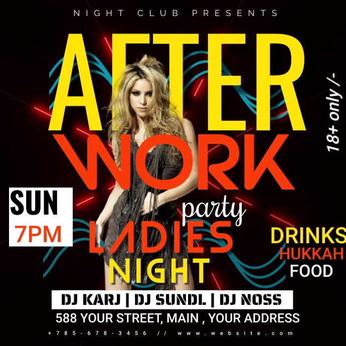 Plantilla de After work party template/ladies night | PosterMyWall