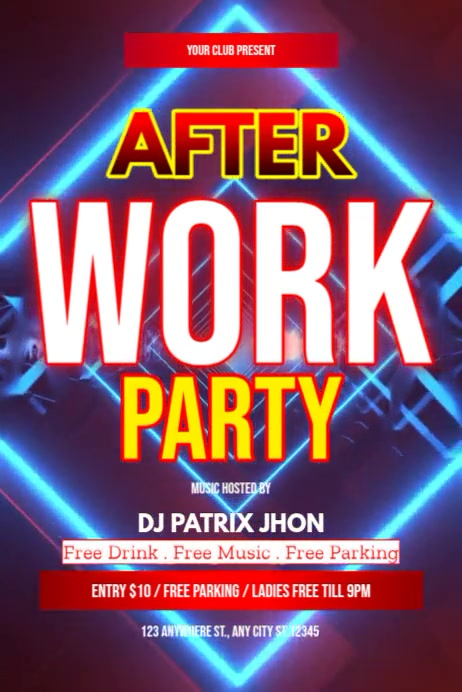 After work party video Template | PosterMyWall