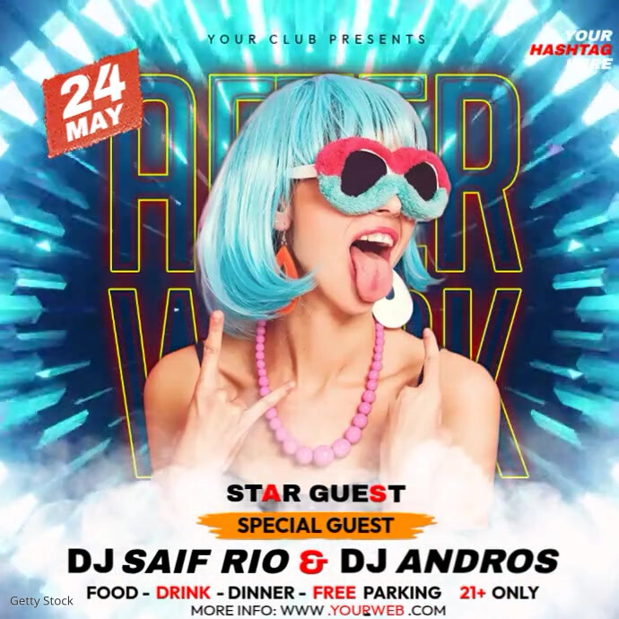 After Work Party Video Template | PosterMyWall